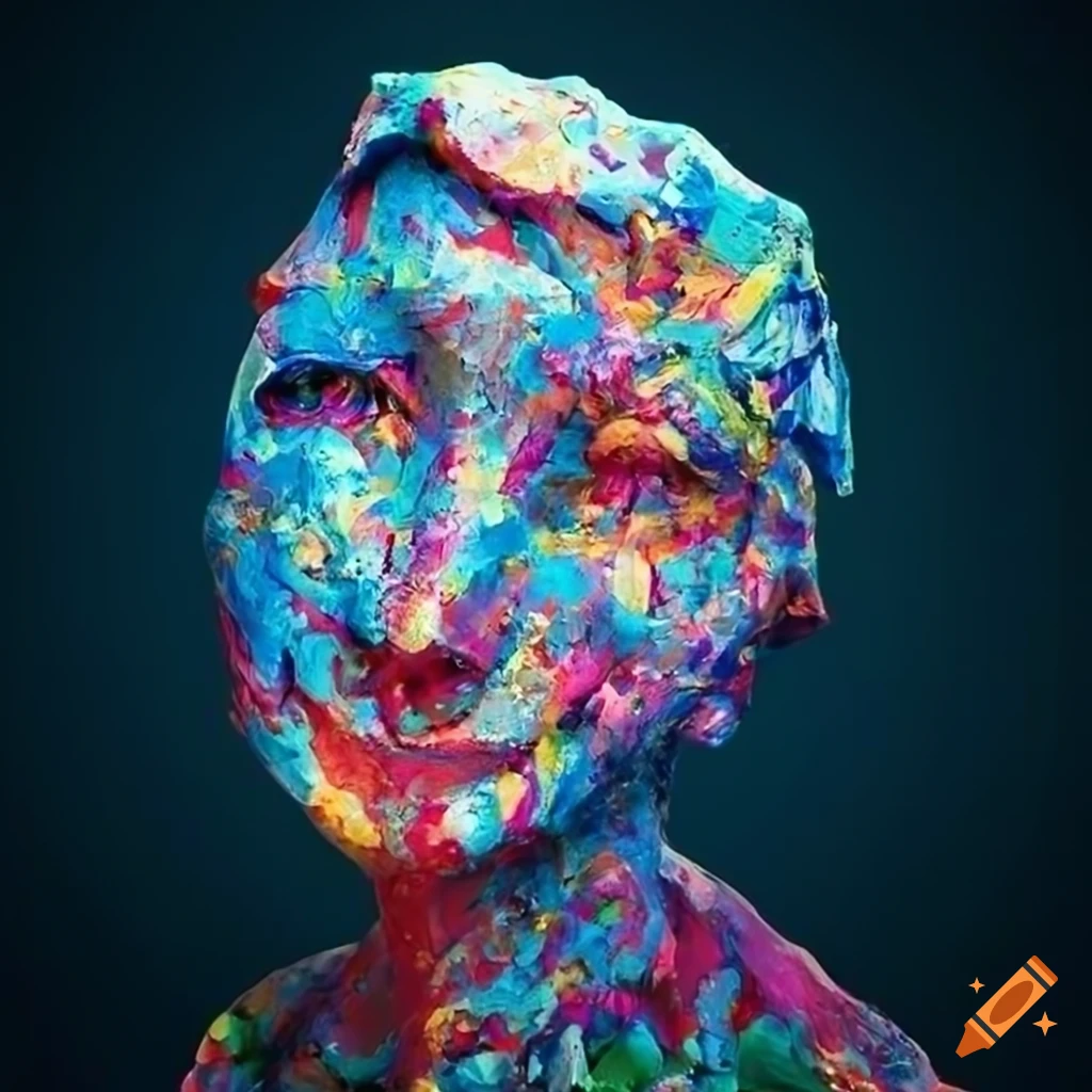 Ultra hd sculpture with intricate details and vibrant colors