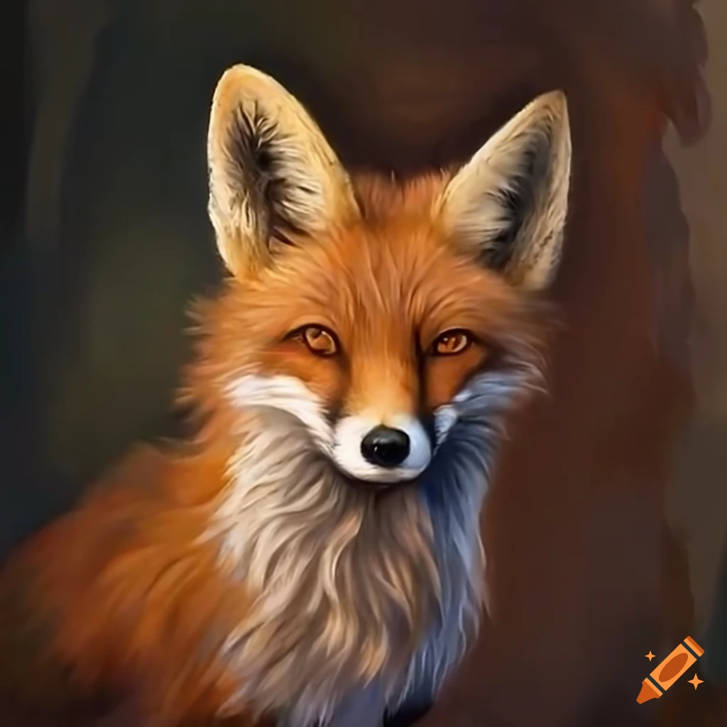 Fox with a letter on its head on Craiyon