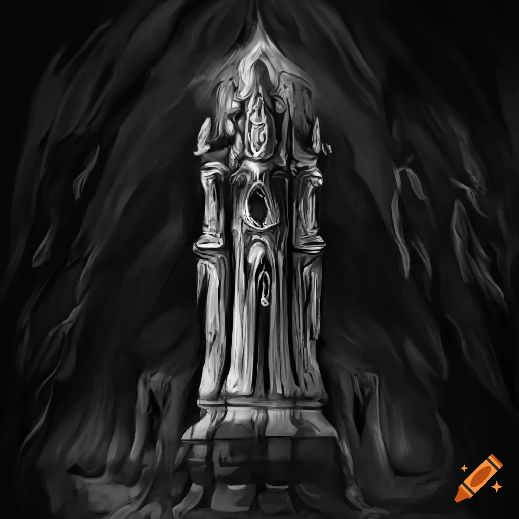 Victorian-style pillar in a grim dark video game on Craiyon