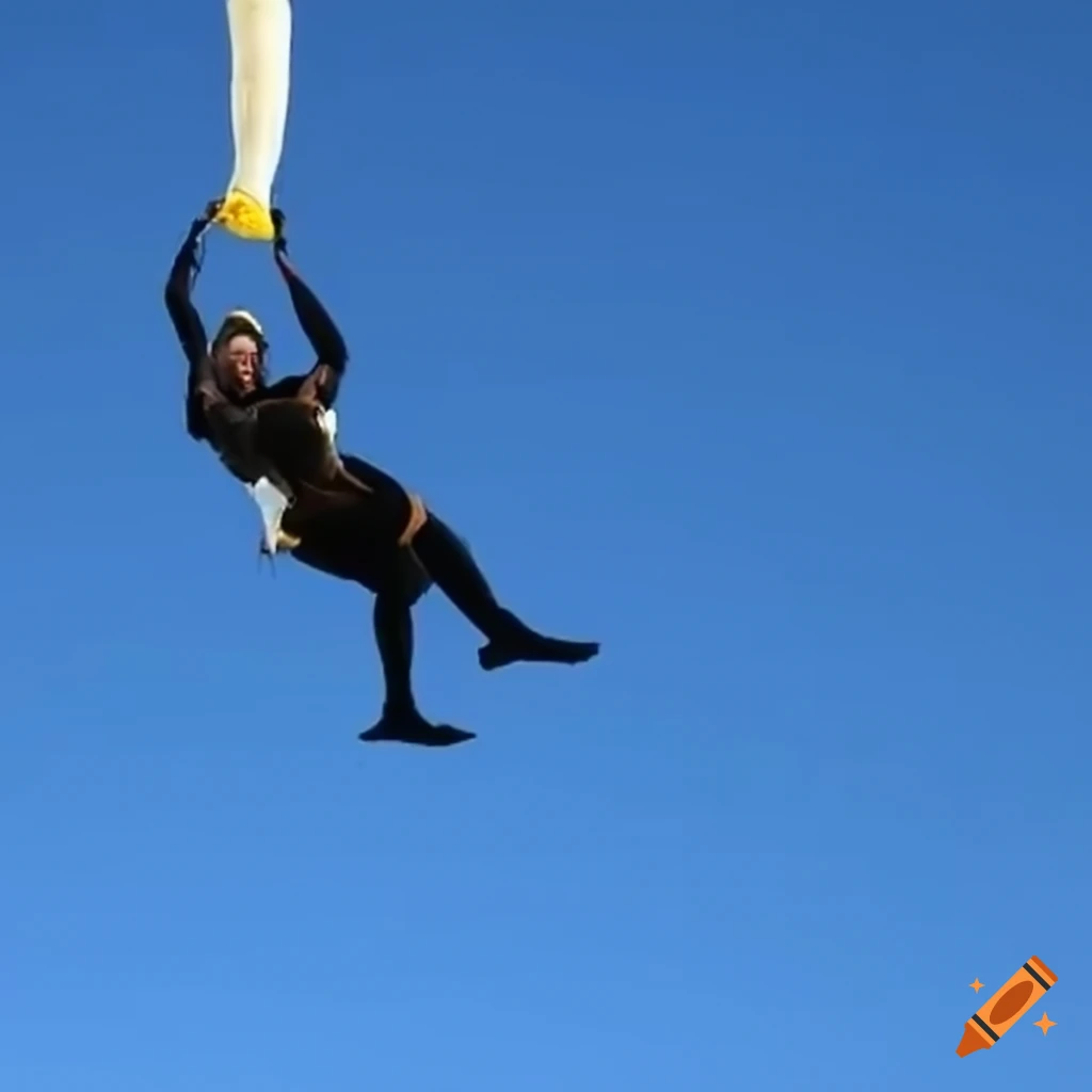 Image of high-flying acrobatics on Craiyon