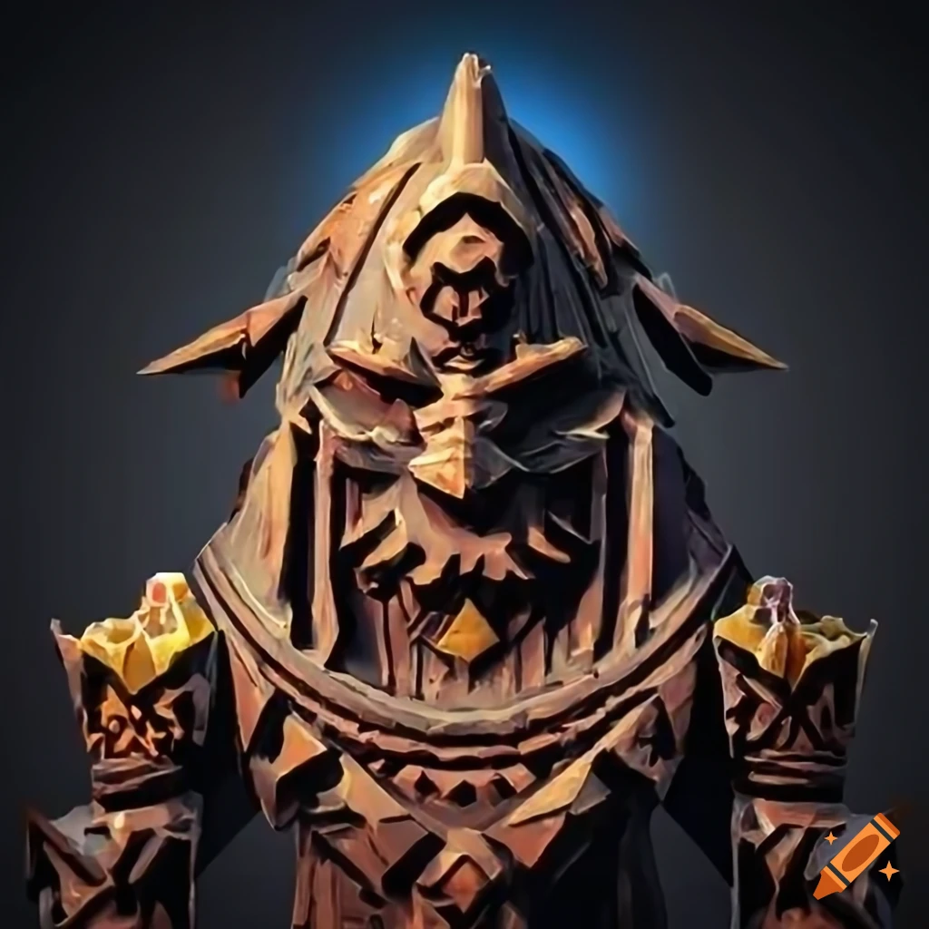 Detailed architectural carving of a dungeon boss in a Zelda game on Craiyon