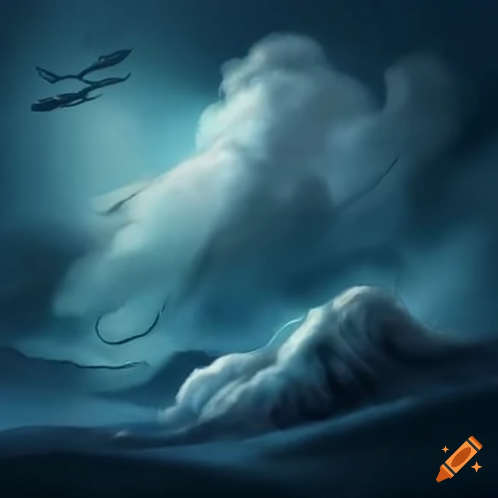 Golden cloud formation in the sky on Craiyon