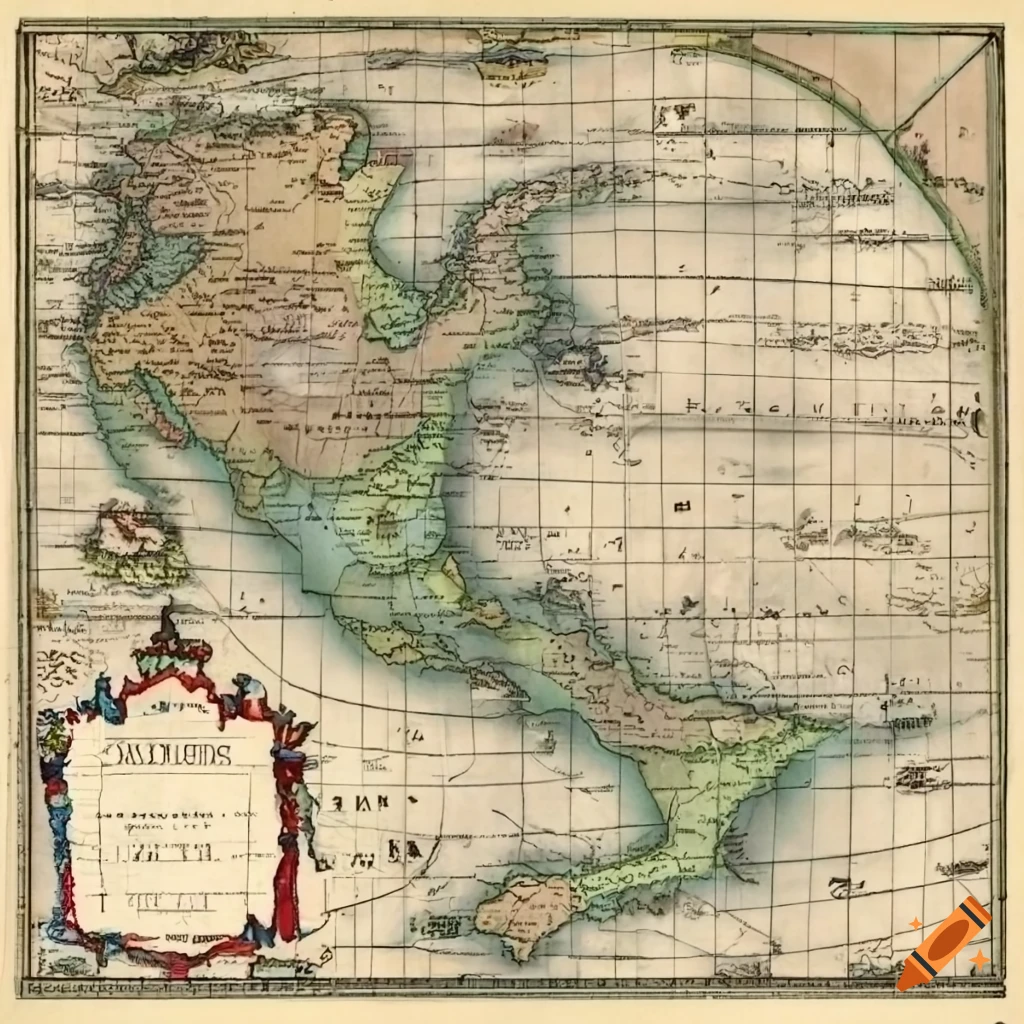 Map of a new continent on Craiyon