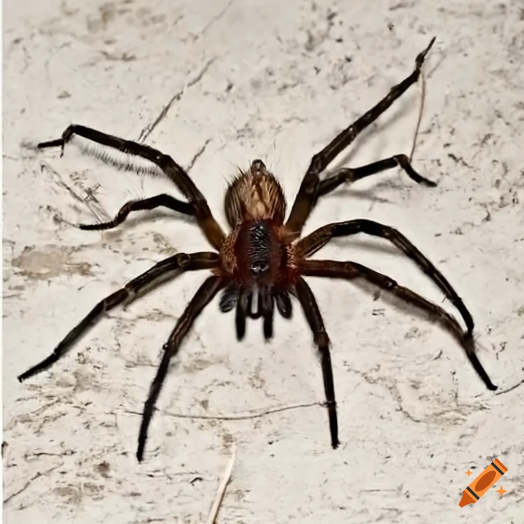 Close-up of a huntsman spider on Craiyon