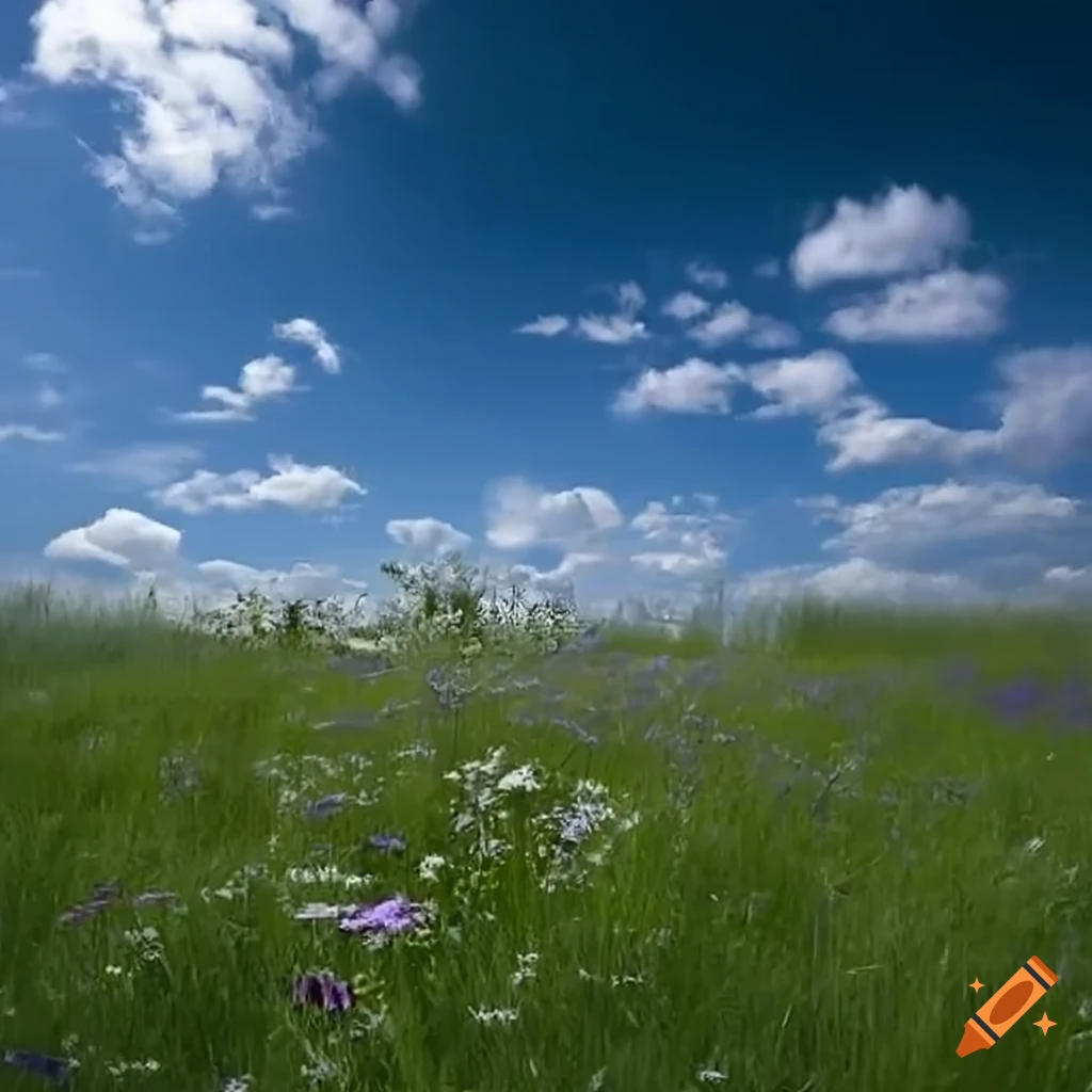 Summer meadow landscape on Craiyon