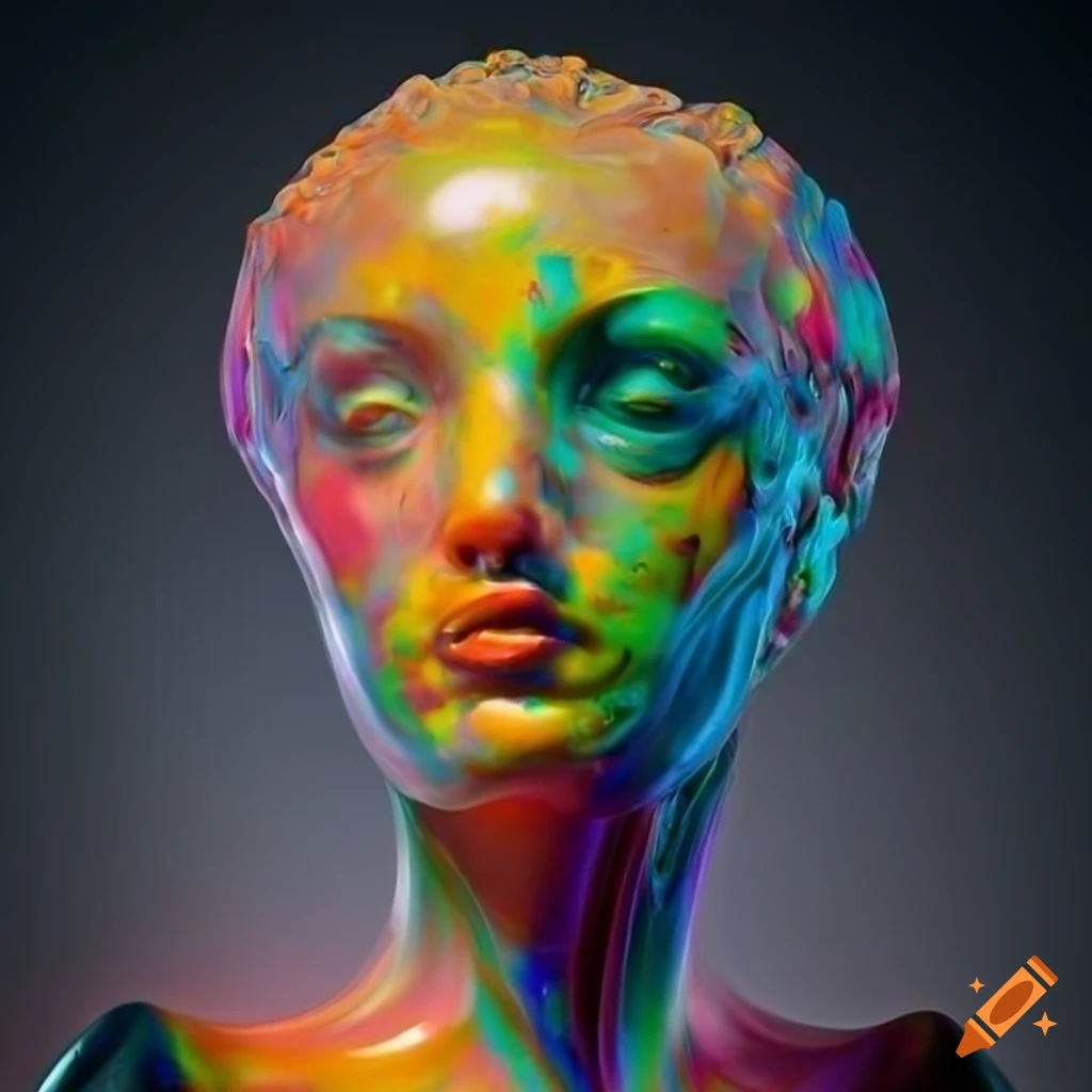 Intricate marble sculptures with vibrant colors and opalescent details ...