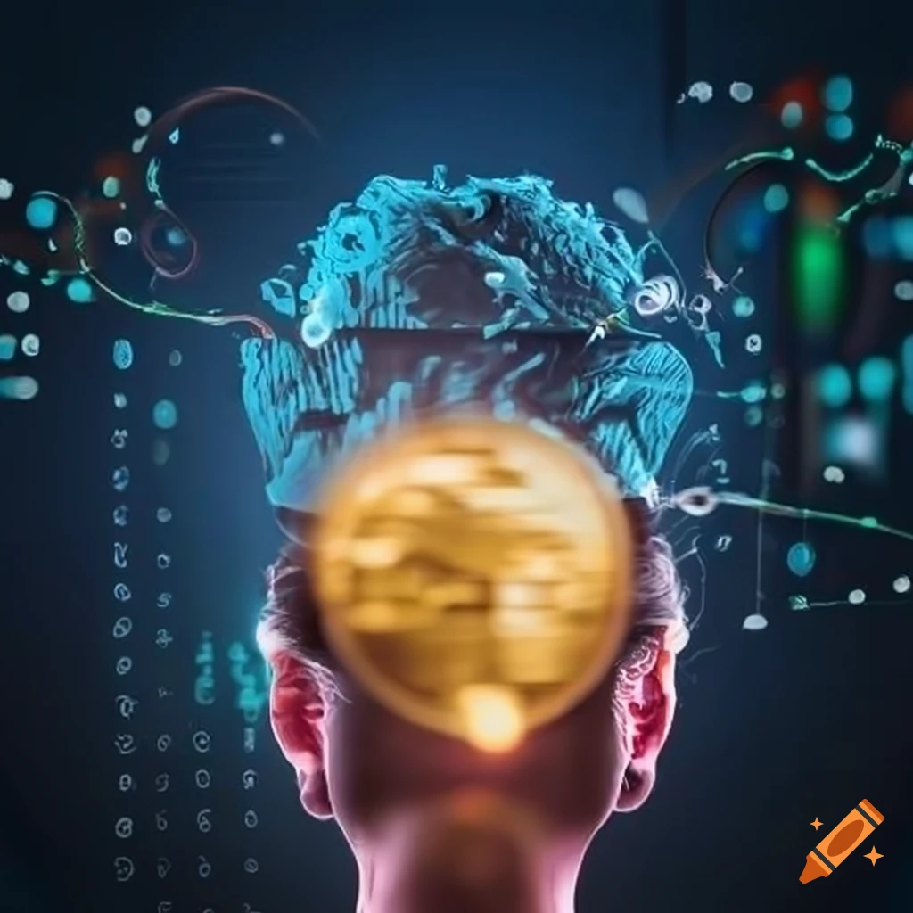 Scientist examining a coin under a microscope