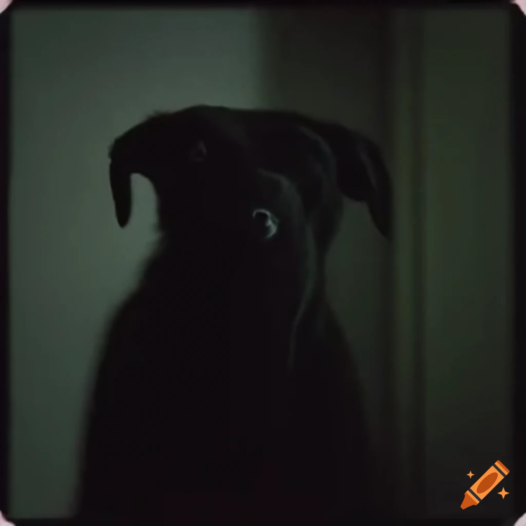 Eerie photograph of a dog in the backrooms on Craiyon