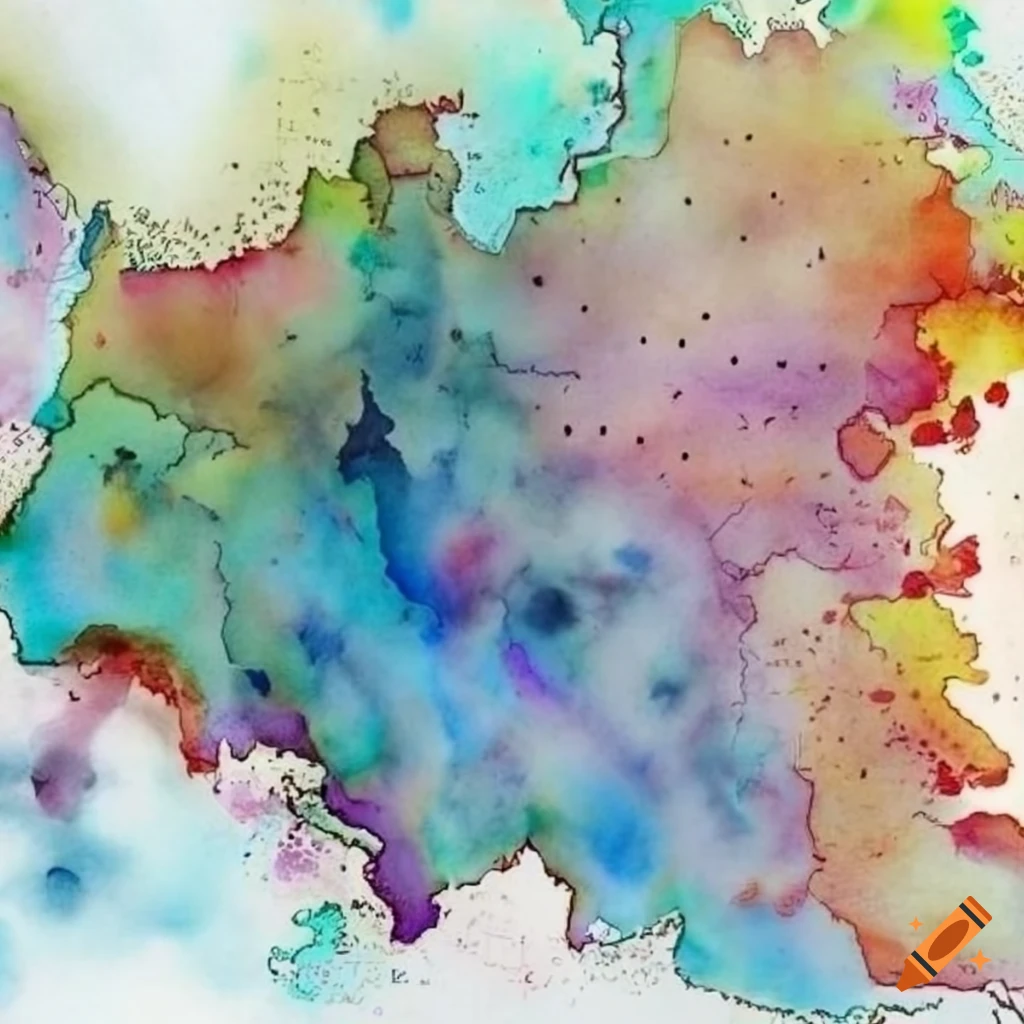 Unique and creative maps artwork on Craiyon