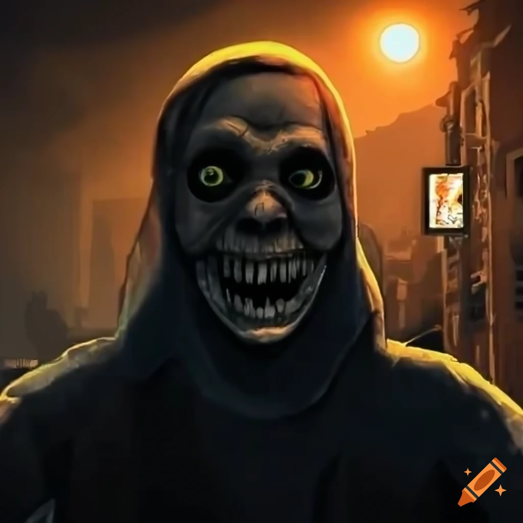 Spooky youtube thumbnail of a man driving at night on Craiyon