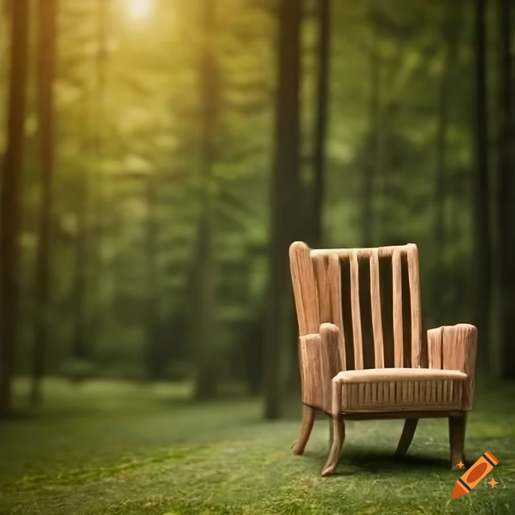 Captivating chair in the midst of picturesque nature on Craiyon