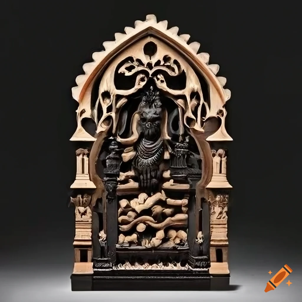 High-definition sculpture with ebony and ivory motif on Craiyon