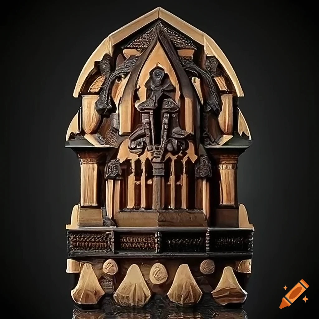 Detailed sculpture with zelda game motif on Craiyon
