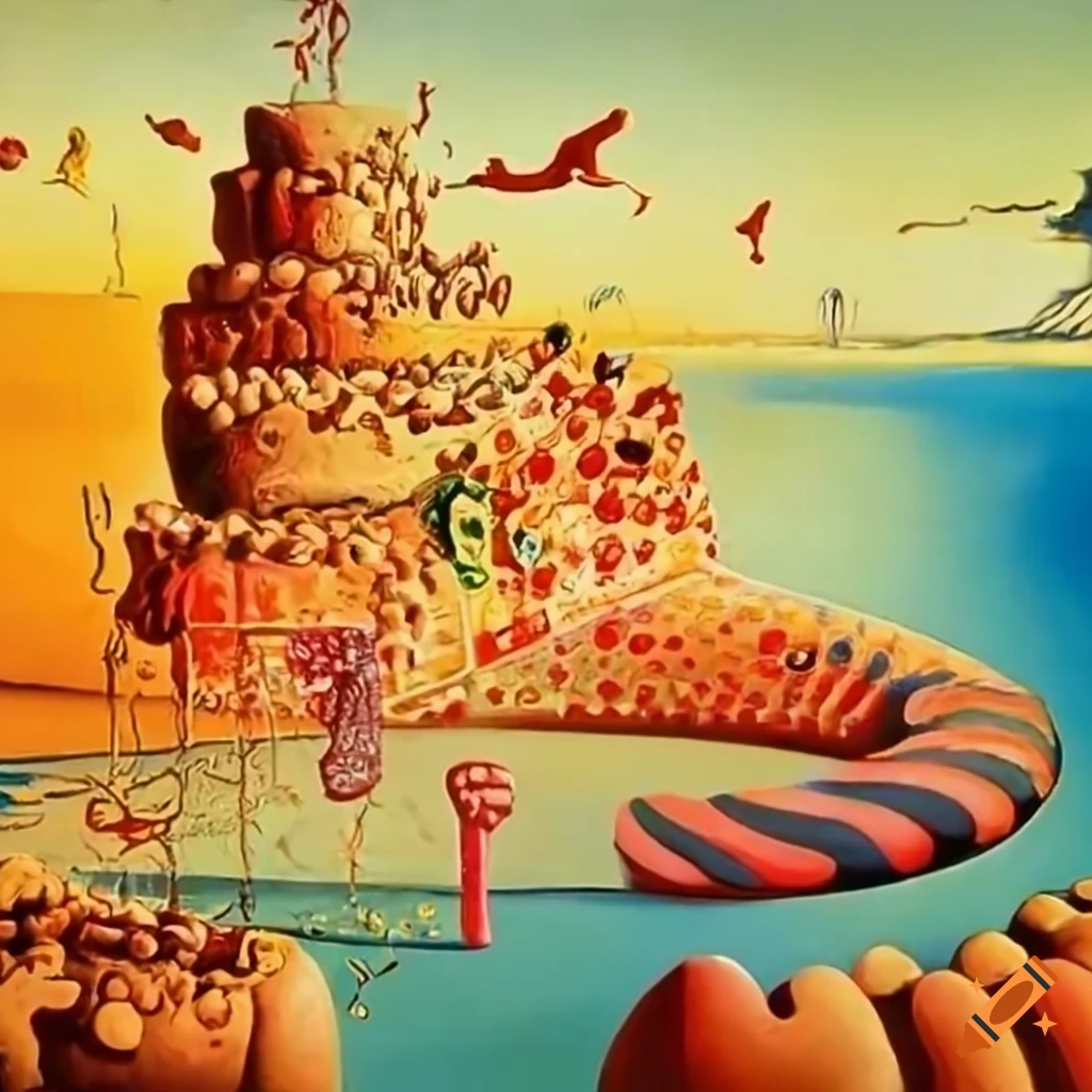 Salvador dali's candy land game board on Craiyon