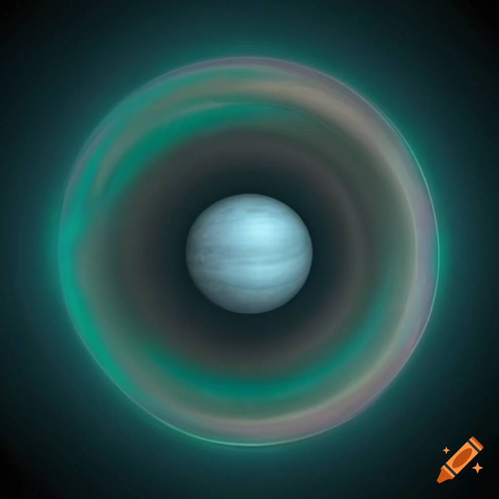 Image of an alien world with rings on Craiyon