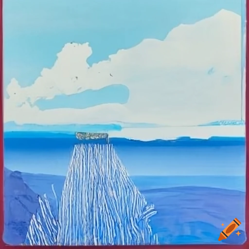 David hockney inspired sky artwork on Craiyon