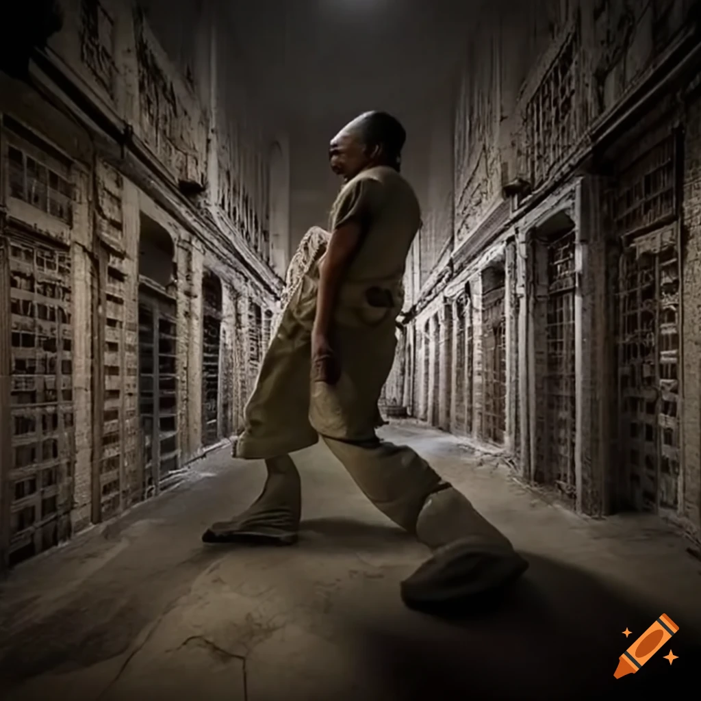 Illustration of intricate prison hierarchy on Craiyon