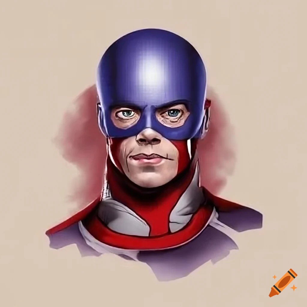 Captain britain superhero illustration