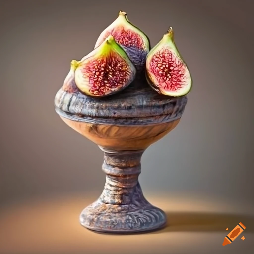 Ancient goblet filled with figs