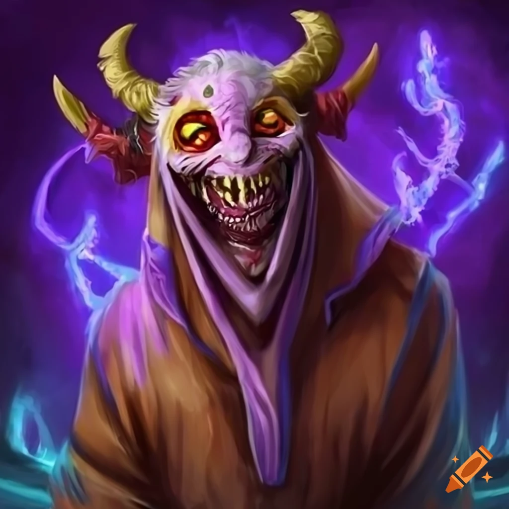 Goblin launching a fireball in a fantasy art style on Craiyon