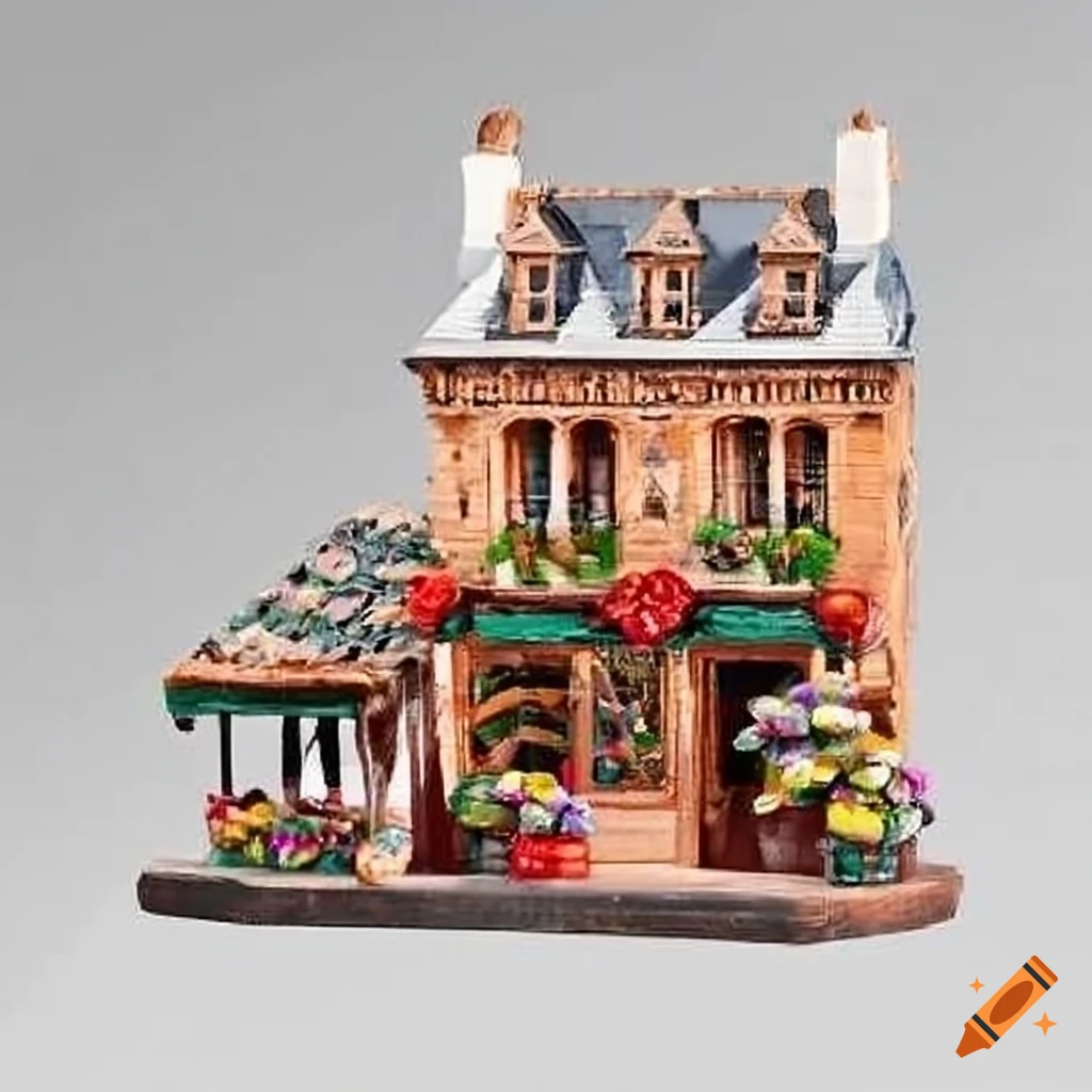Miniature flower shop in Paris on Craiyon