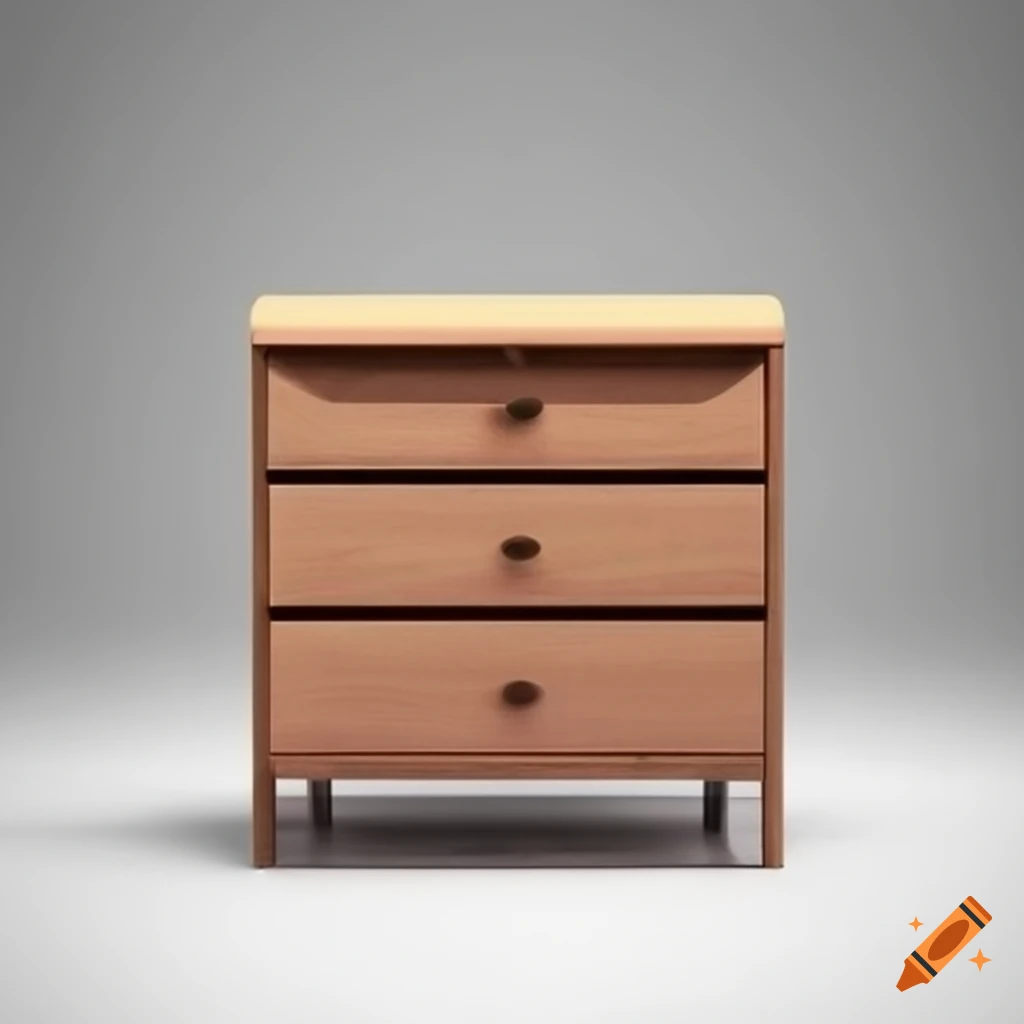 Elegant and clever wooden bedside table