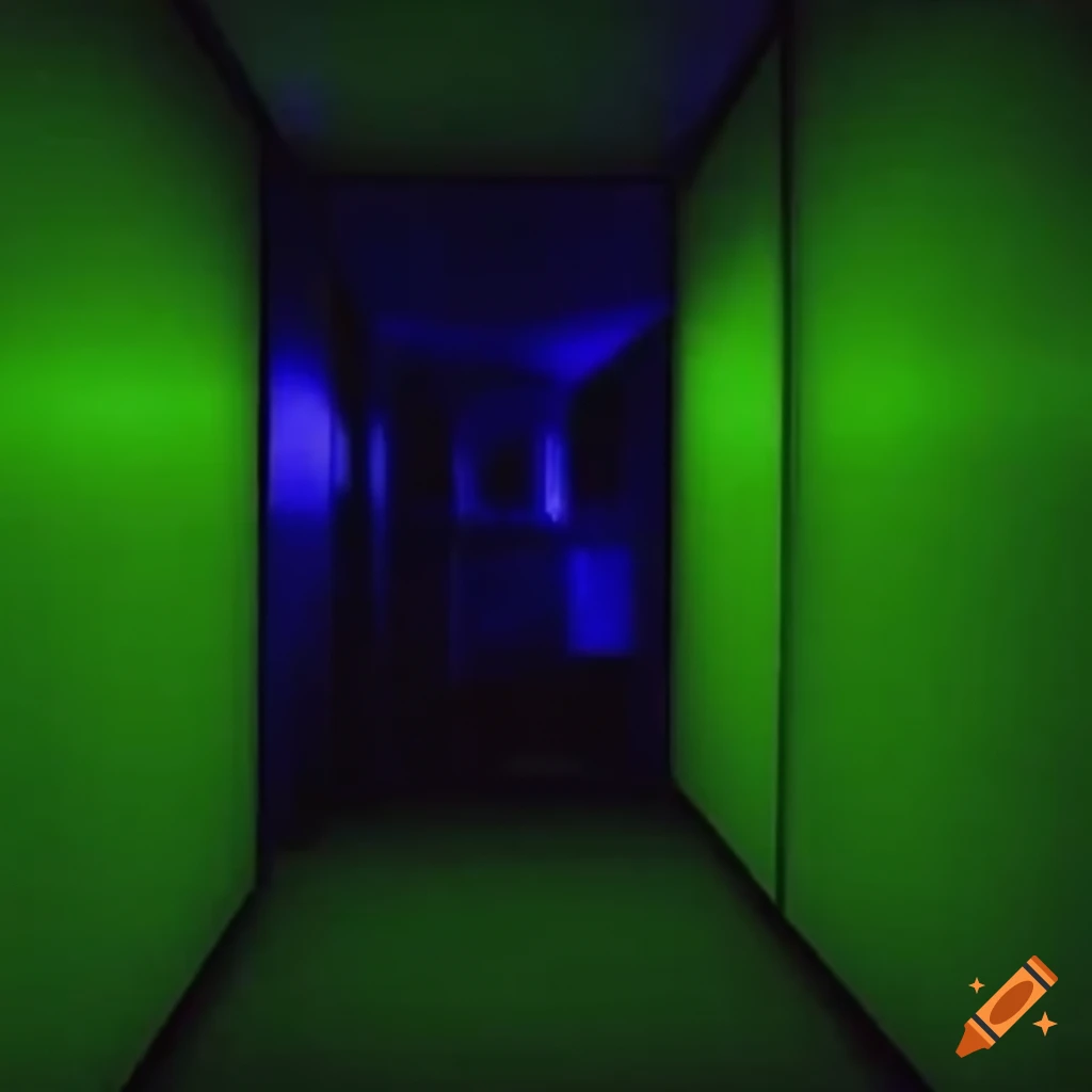 Neon green room in the 2000s