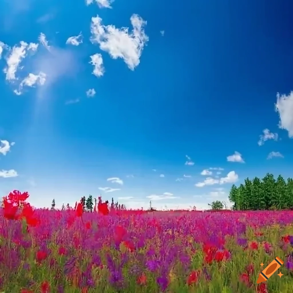 Fine art photograph, fantasy landscape, sunny, beautiful, vivid colors ...