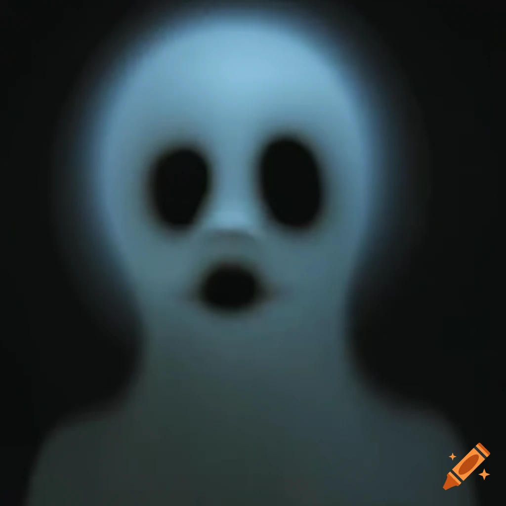 Cute animated ghost waving