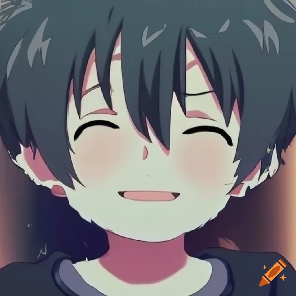 Anime kid laughing on Craiyon
