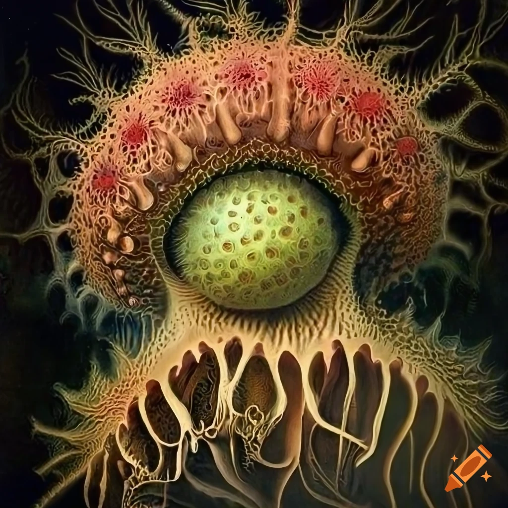 Surreal artwork of carnivorous plants in a wasteland on Craiyon