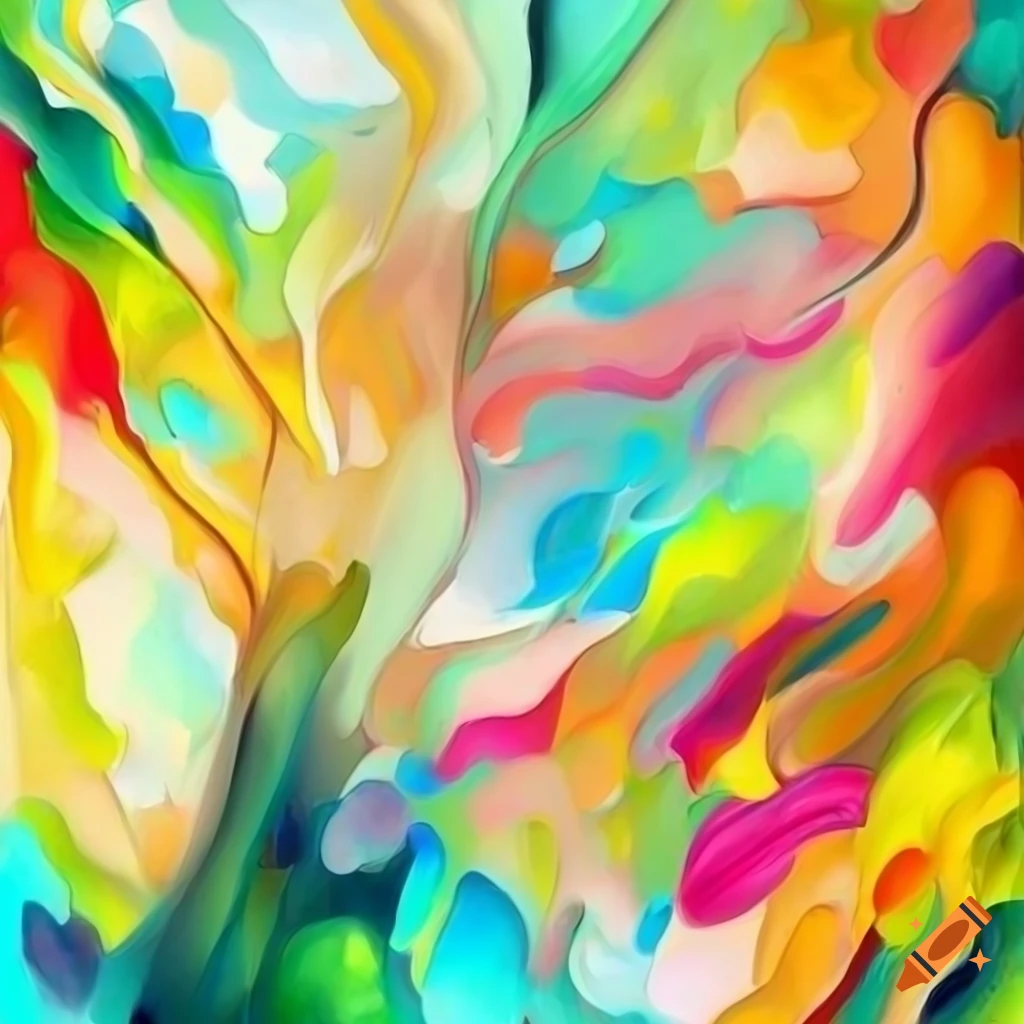 Abstract illustration of a plant on Craiyon