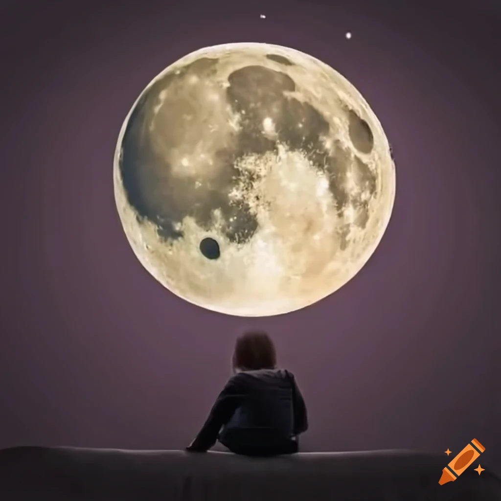 Estudiante crying on the moon on Craiyon