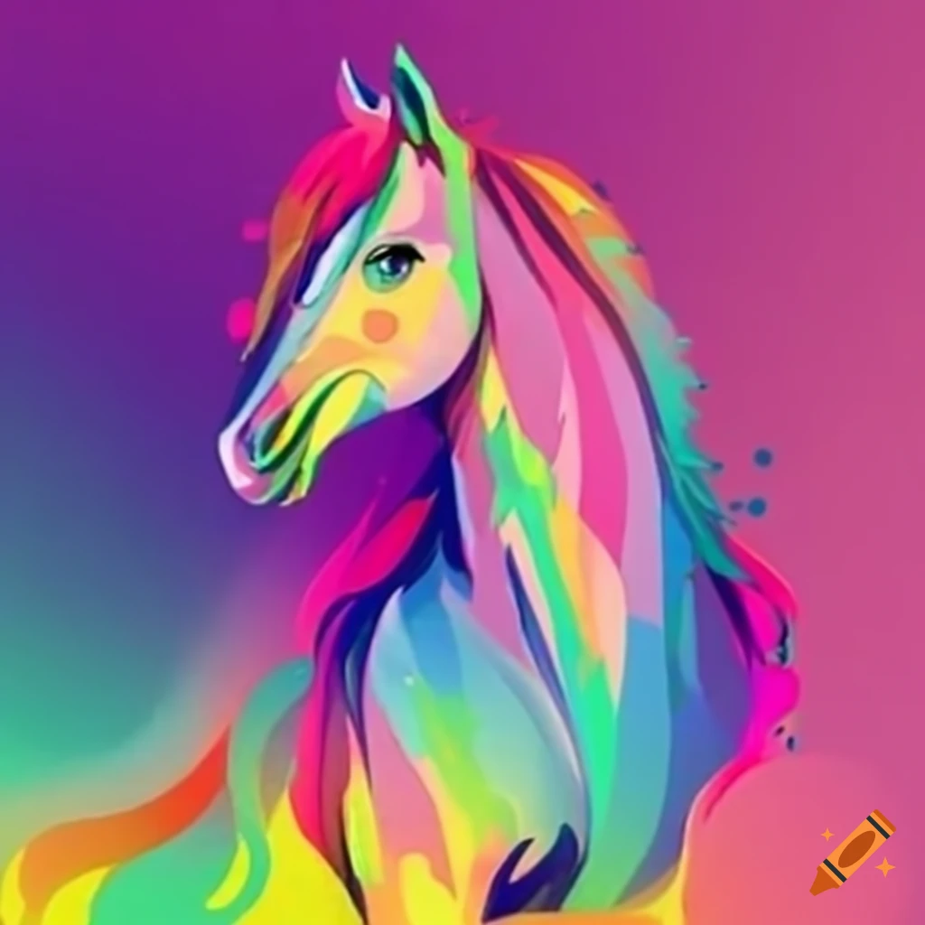 Abstract unicorn artwork on Craiyon