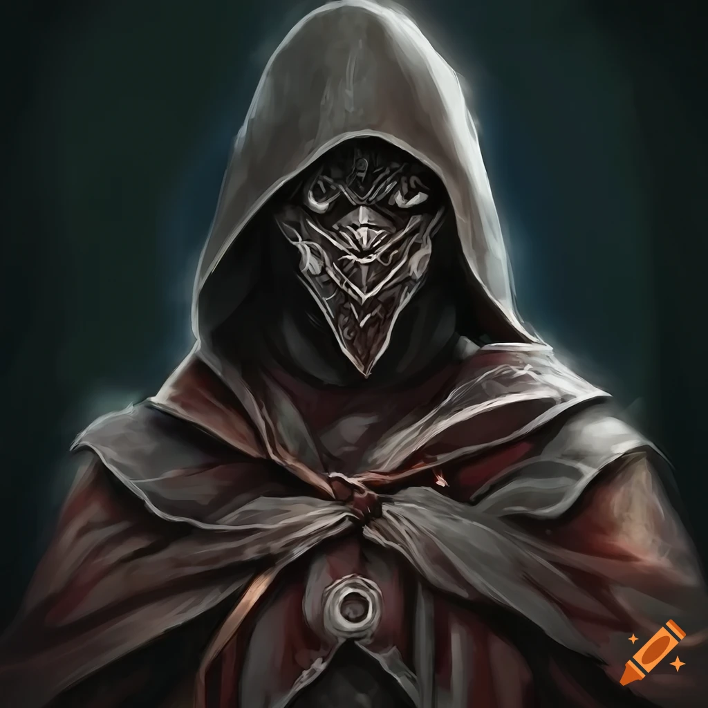 Portrait of an Assassin of Bhaal in dungeons & dragons style on Craiyon