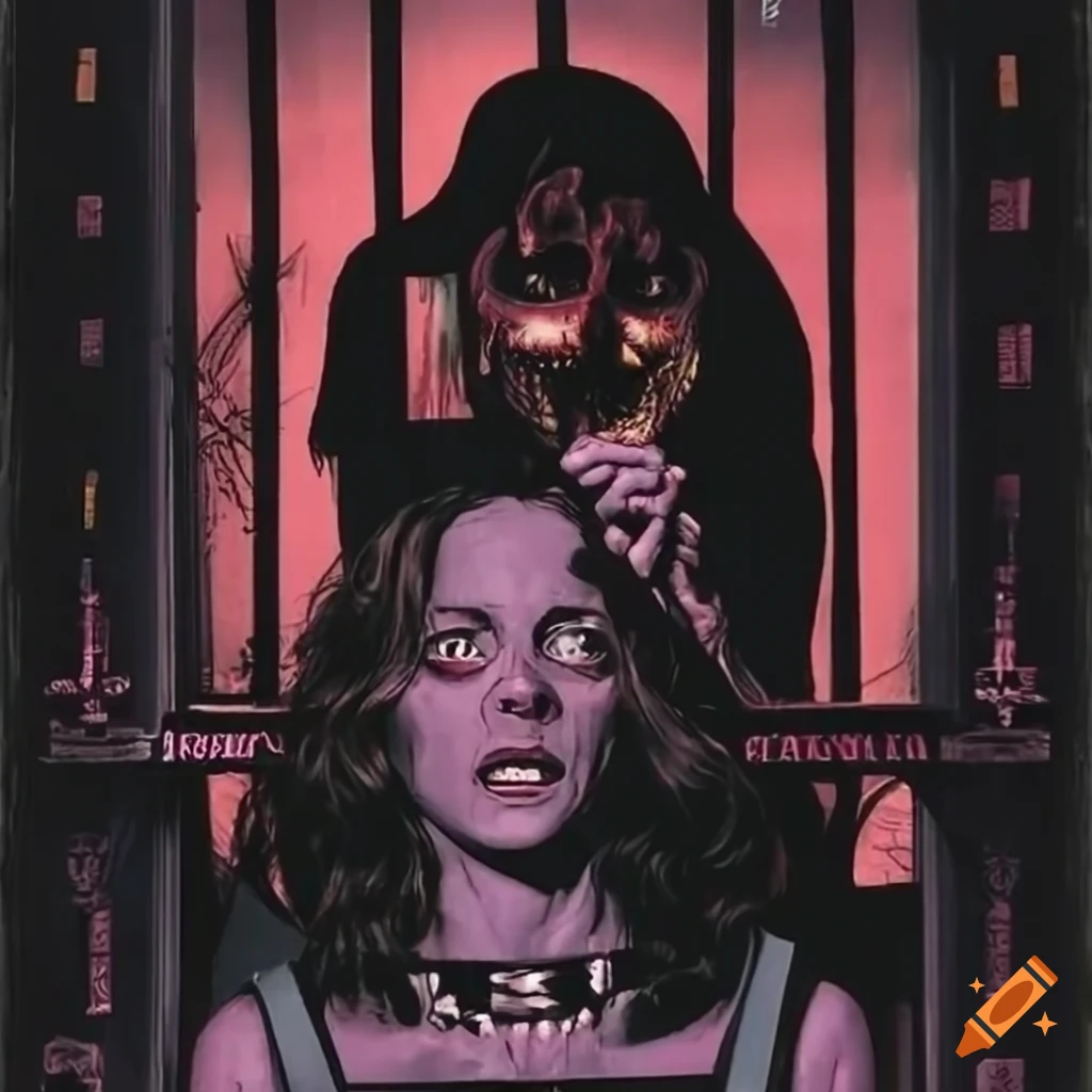 VHS horror film cover art on Craiyon