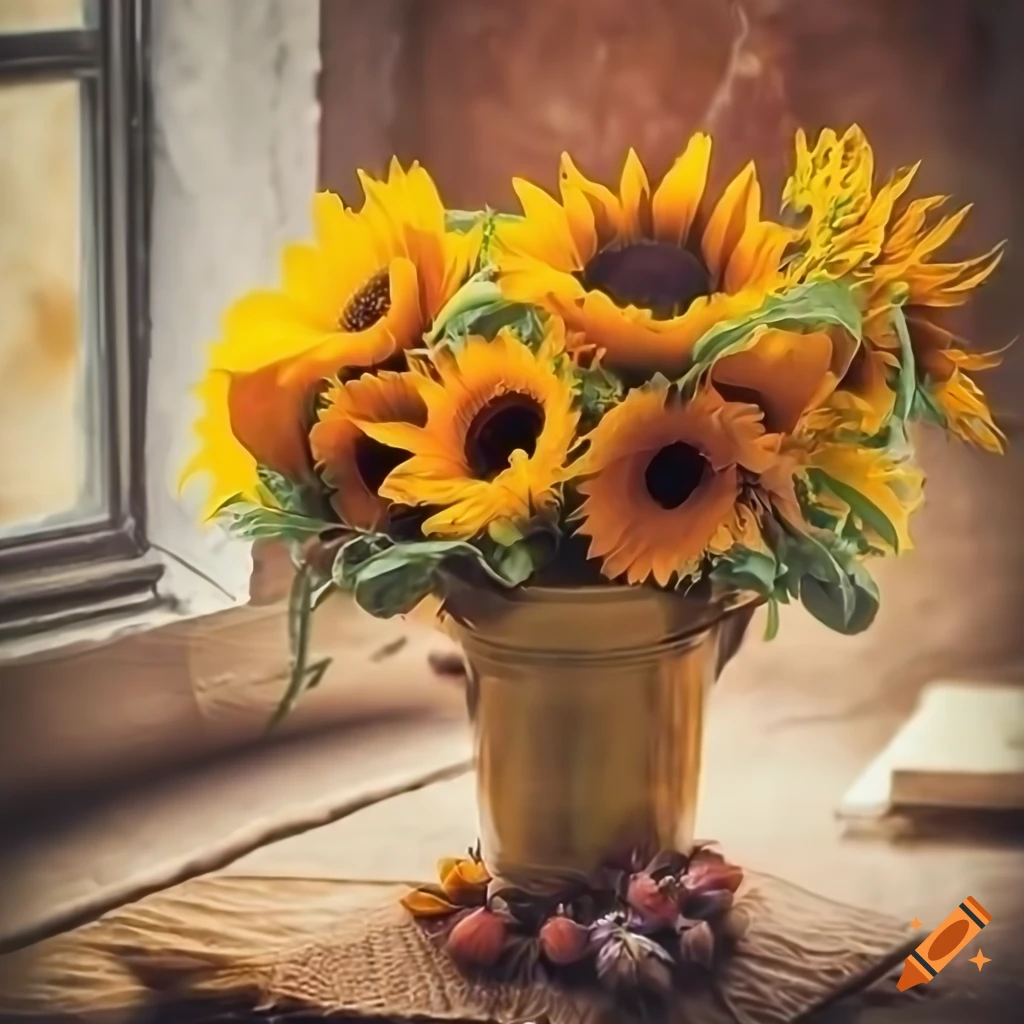 Artistic photo of a autumn bouquet in a vase