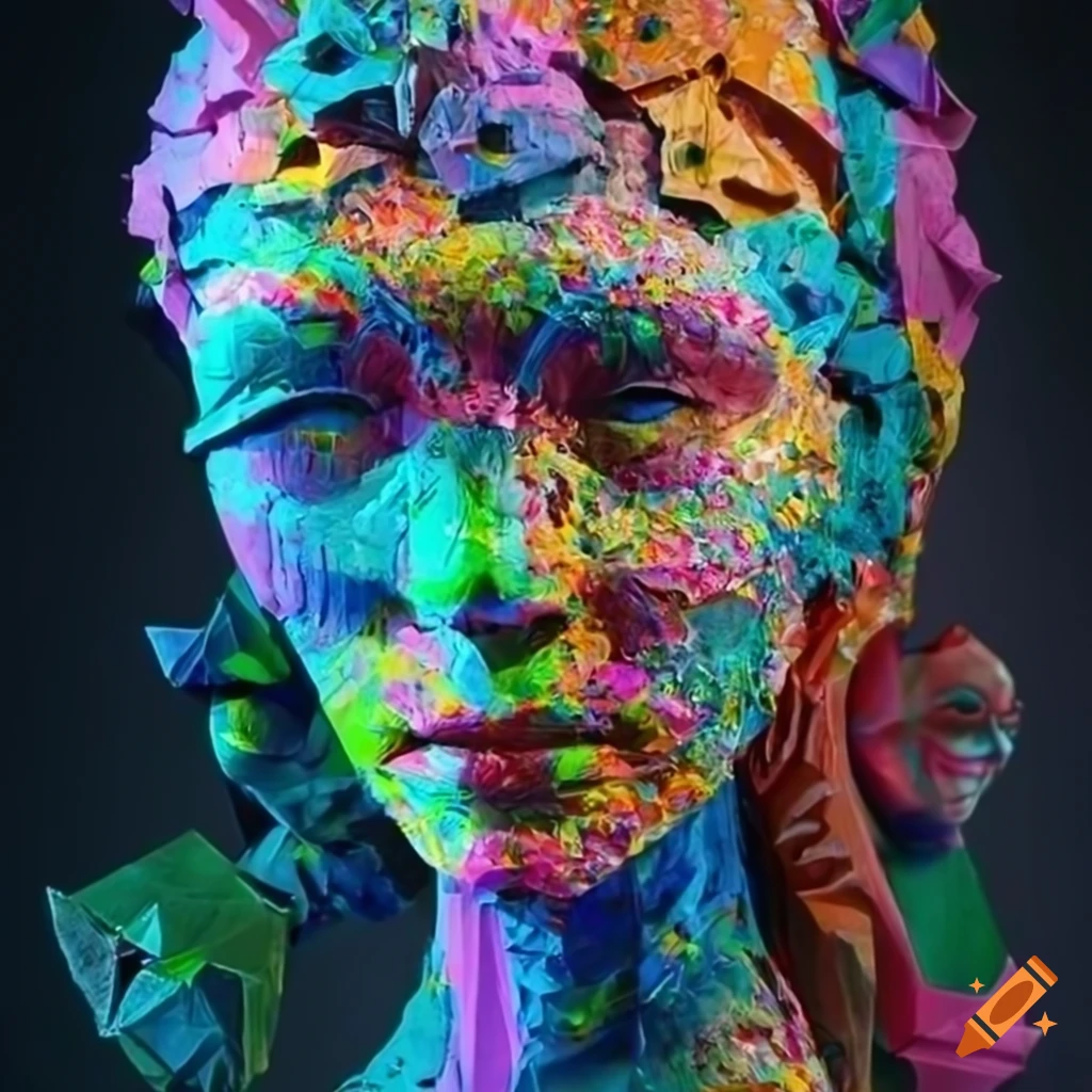 Ultra hd sculpture with intricate details and vibrant colors on Craiyon