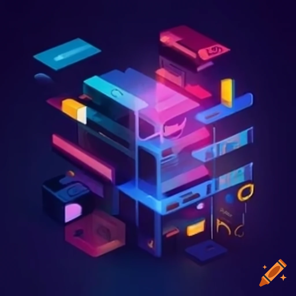 Illustration of server connectivity optimization on Craiyon