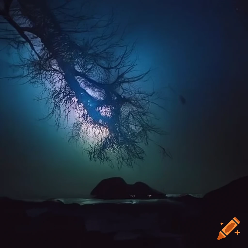 Abstract artwork depicting a piece of the night