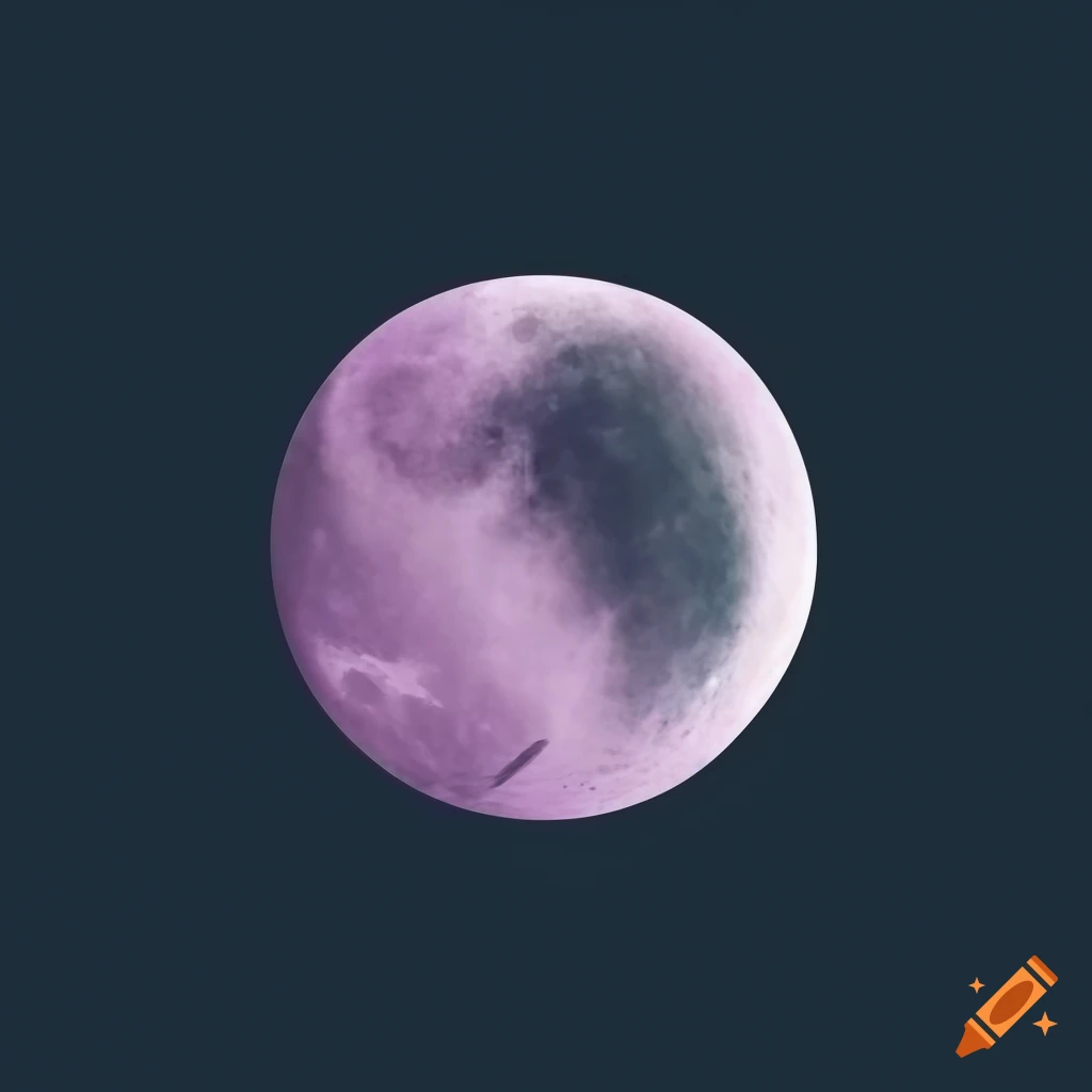 Geometric digital art of a moon