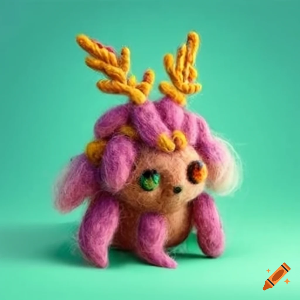 Felted wool forest creature on Craiyon