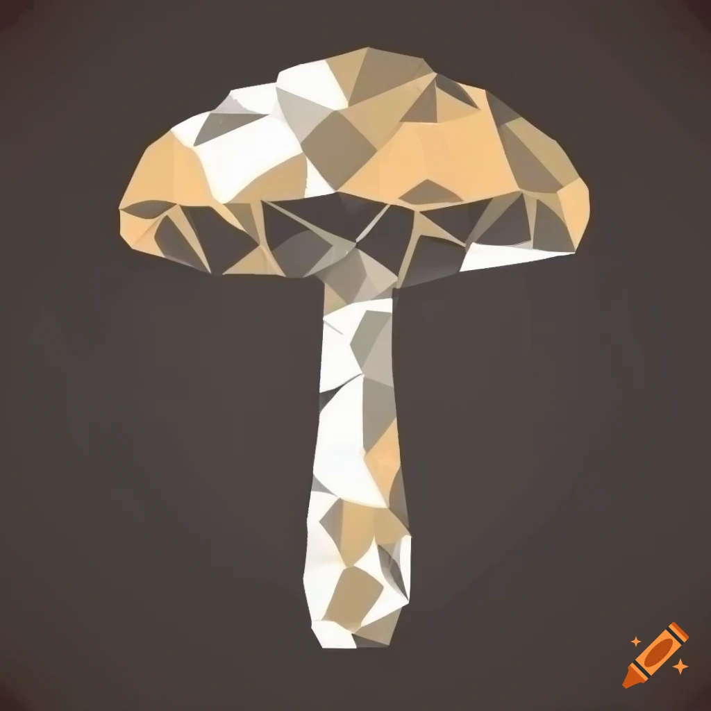 Low poly mushroom logo on Craiyon
