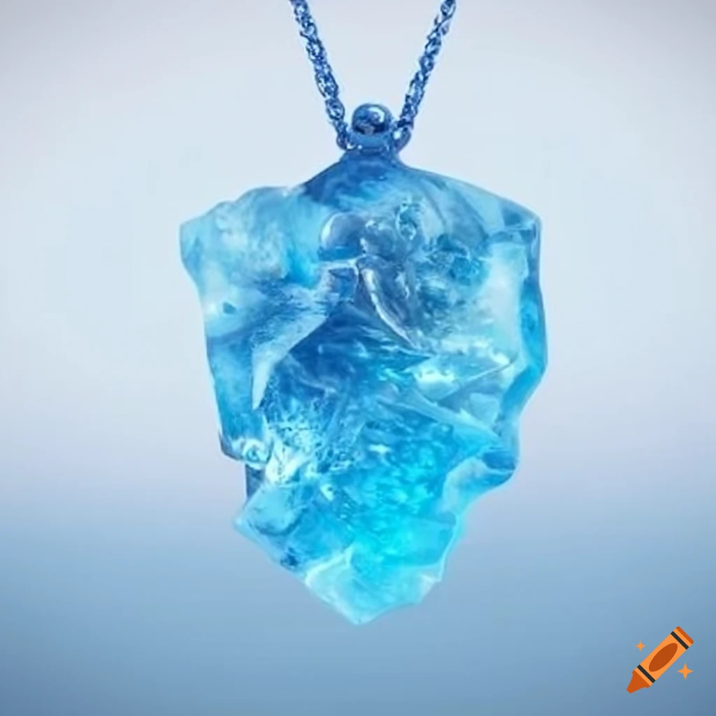 Ice amulet surrounded by blizzard
