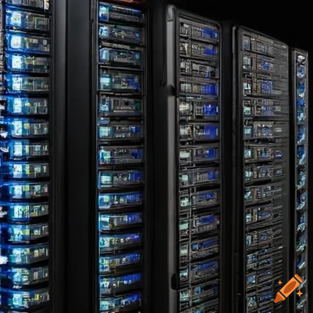 Illustration of server management on Craiyon