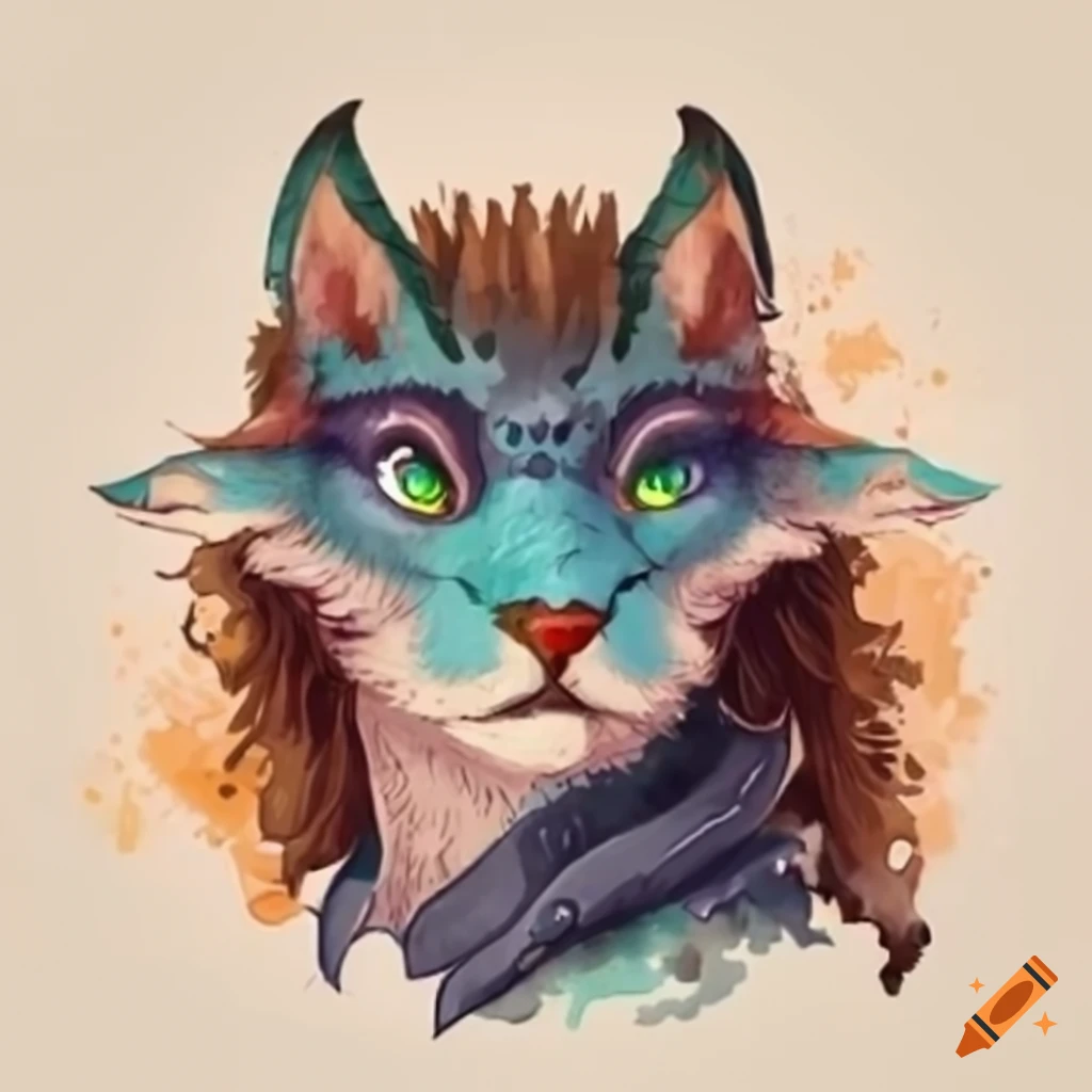 Illustration of a dnd druid tabaxi on Craiyon