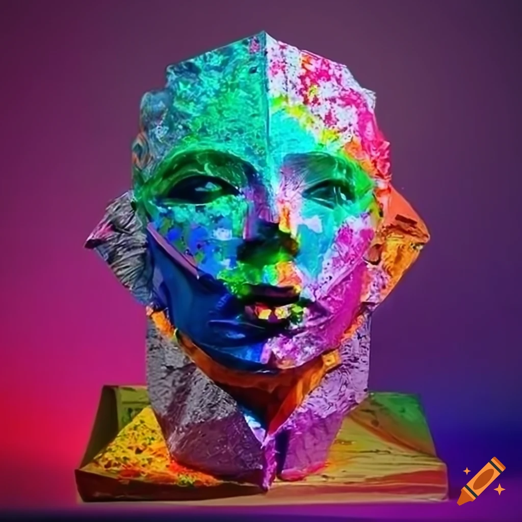 Ultra hd sculpture with intricate details and vibrant colors