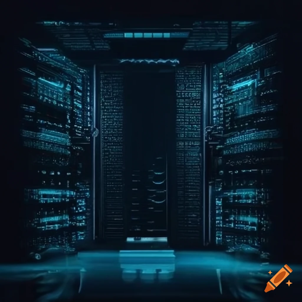 Funny illustration of a server sleeping on Craiyon