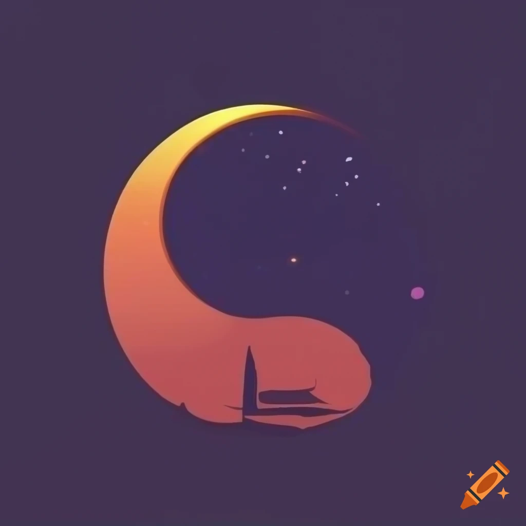 Minimalistic logo in warm colors on Craiyon