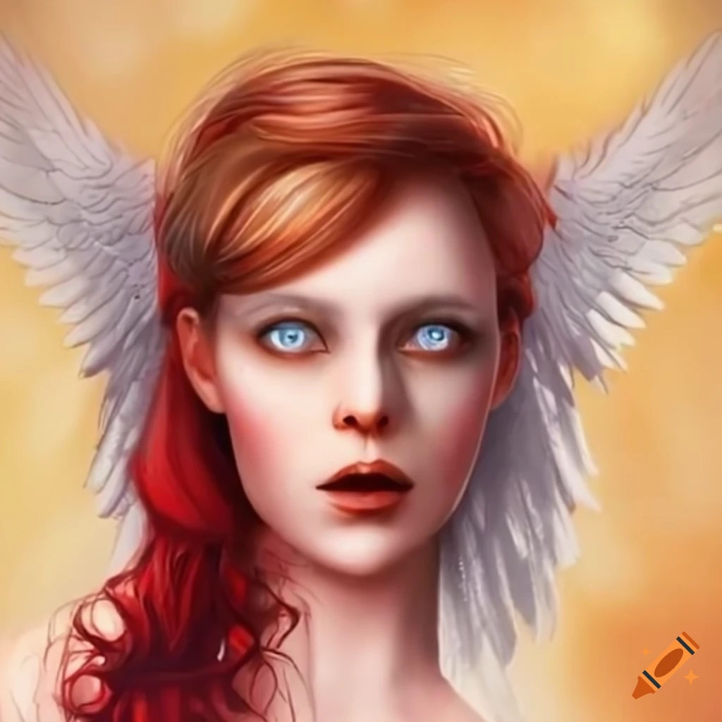 Symmetrical angels smoking pipes in a transcendental william blake ...